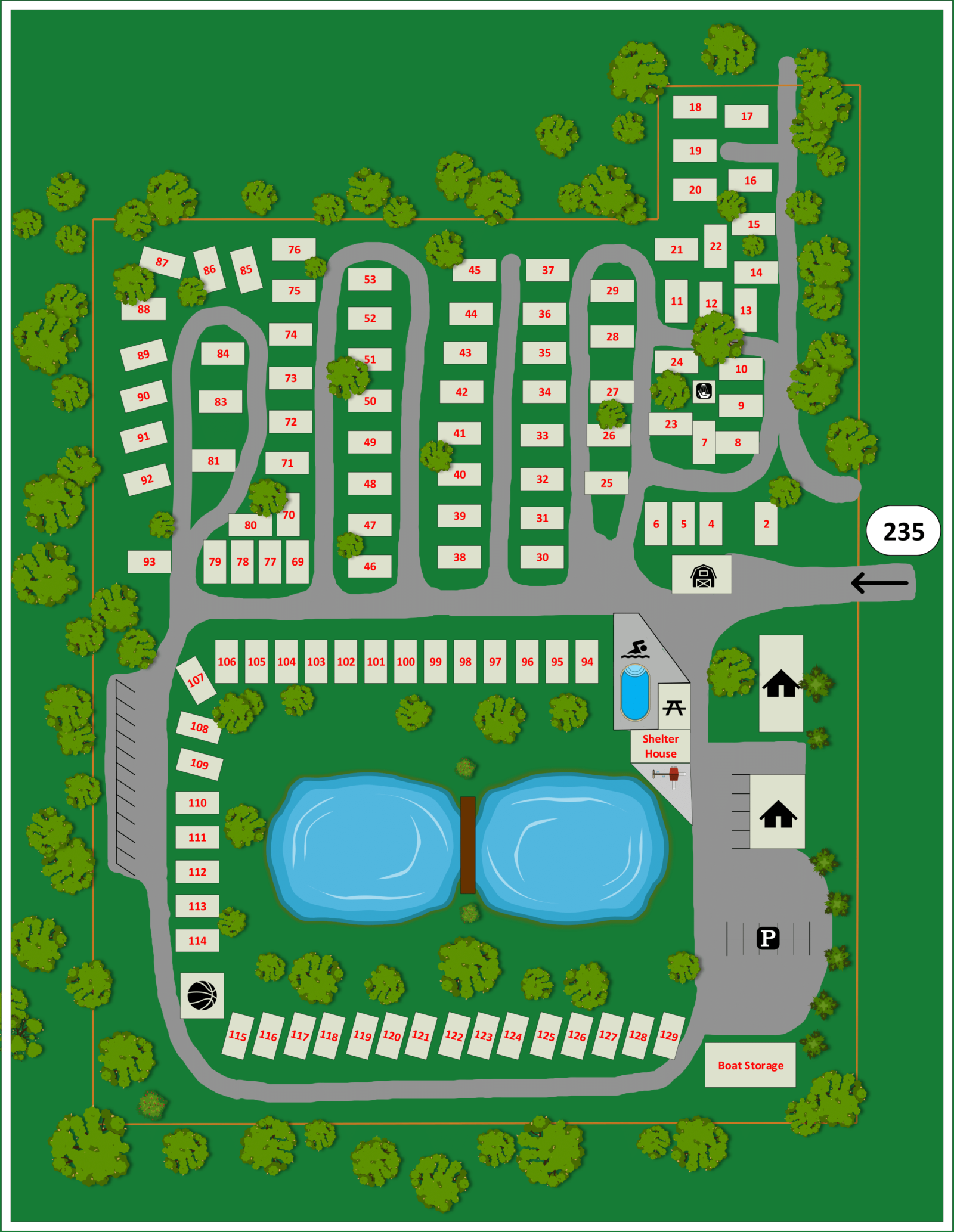 Map of Park – Indian Hallow Campground